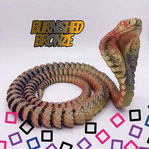 Fidget Lifelike Cobra Snake Fidget Collectible Flexi Snake Flexi ADHD ...