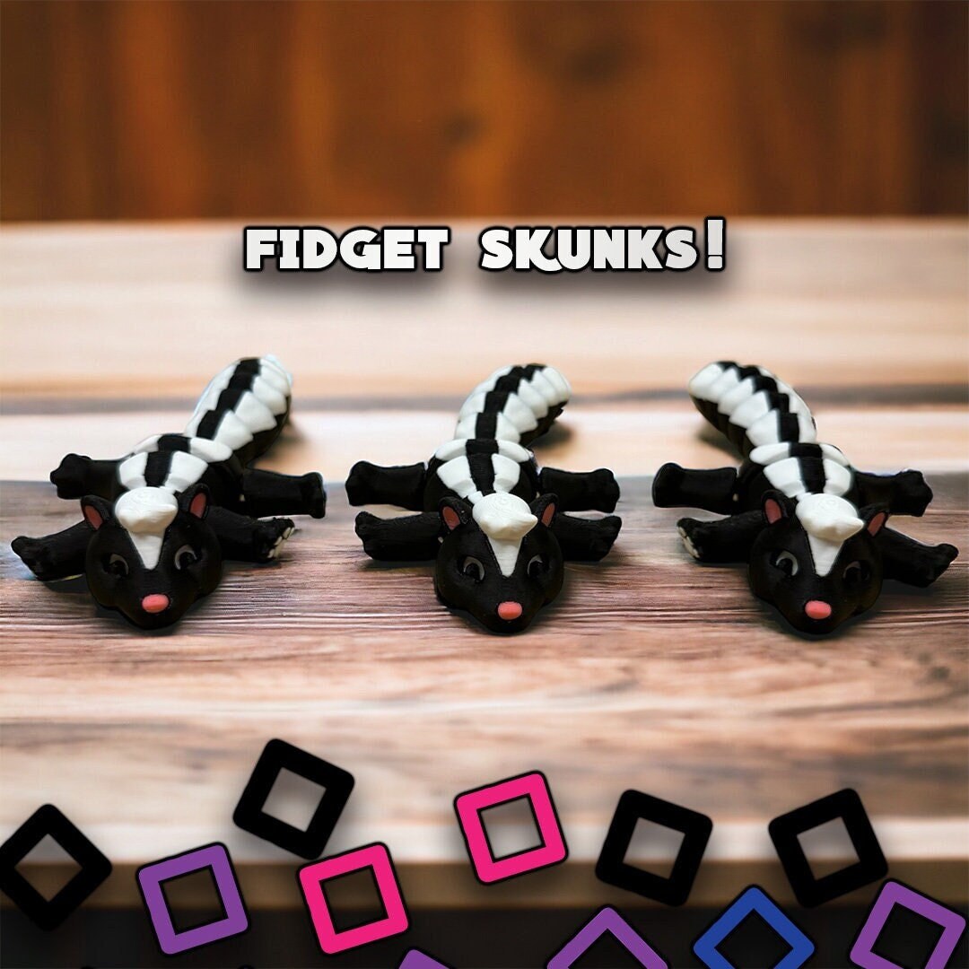 Cute Fidget Articulating Baby Skunk | Flexi Collectible | Flexi Skunk ...