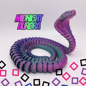 Fidget Lifelike Cobra Snake Fidget Collectible Flexi Snake Flexi ADHD ...