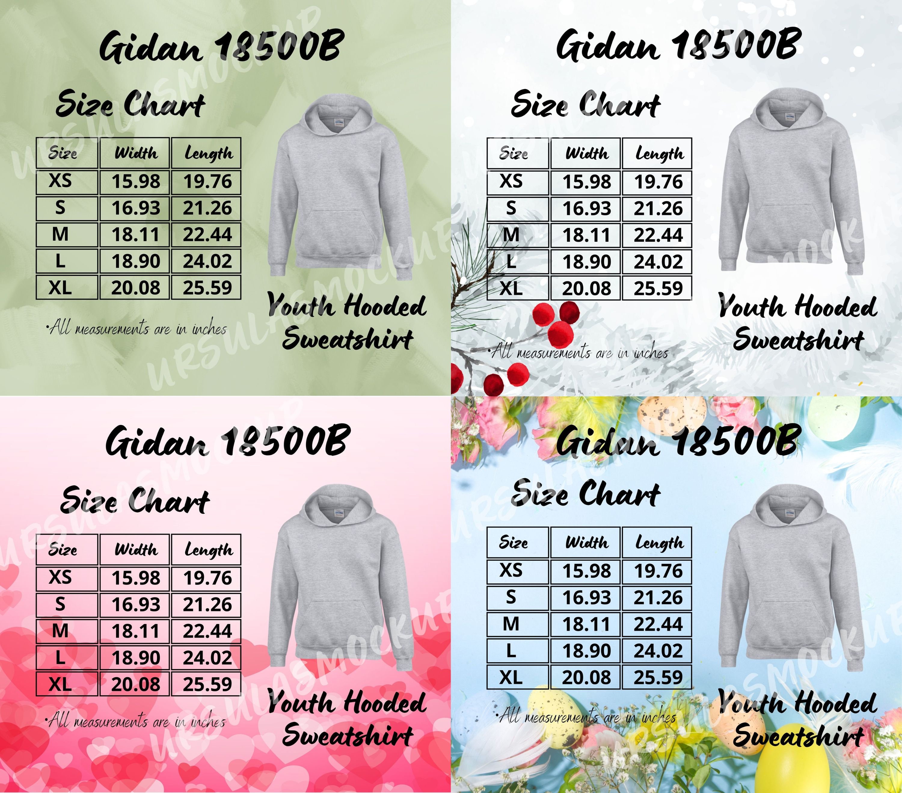 YOUTH Size Chart Gildan 18500B . 8 Gildan 18500B Hooded Size Chart ...