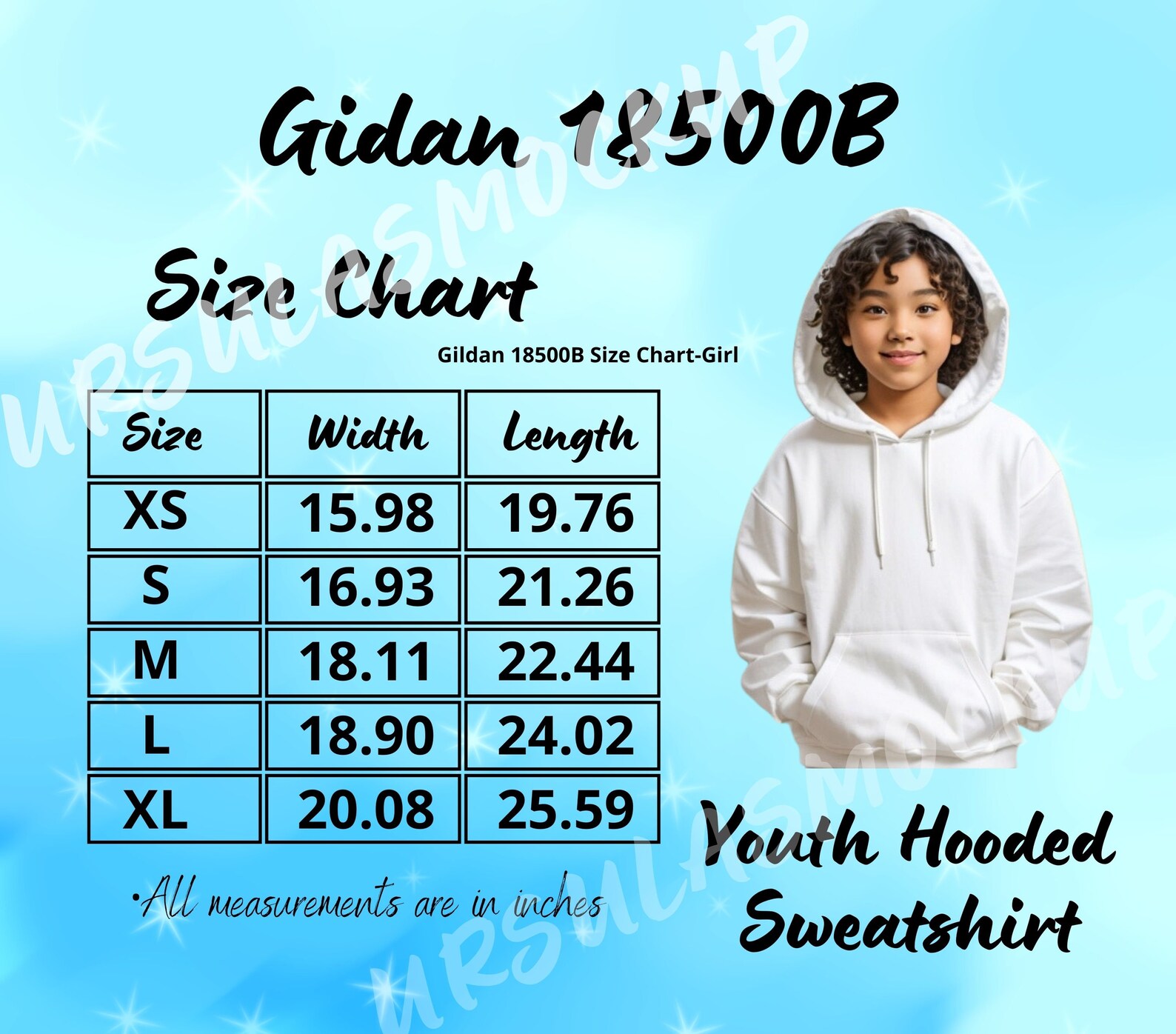 YOUTH Size Chart Gildan 18500B . 8 Gildan 18500B Hooded Size Chart ...