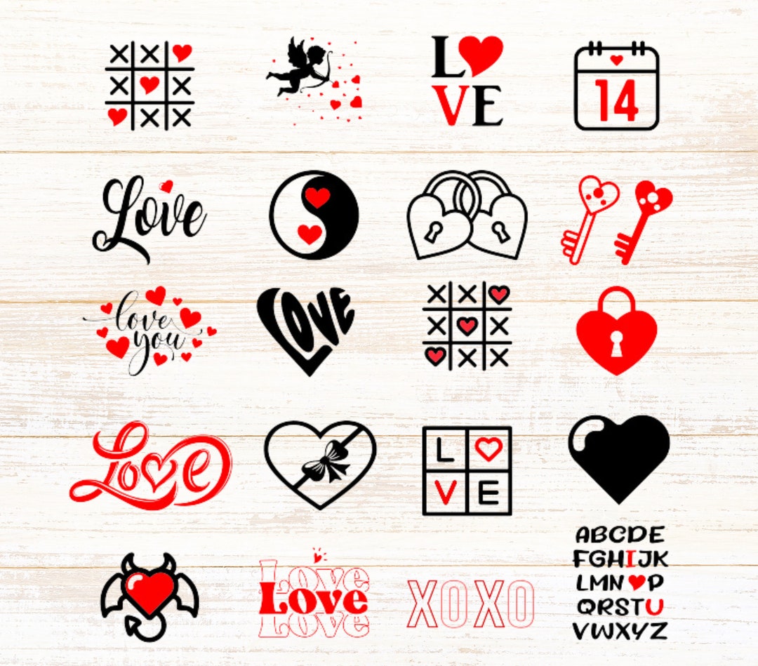 Heart Bundle Cut File, Heart Cut Files, Digital Download, Heart Clip ...