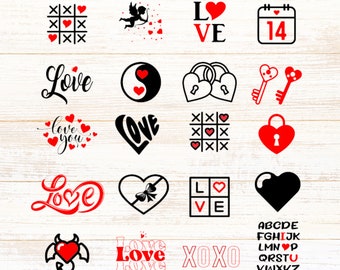 7 Heart Bundle Cut File, Heart Cut Files, Digital Download, Heart Clip ...