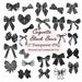 Black Ribbon Bow Clipart, Girl Coquette, Black Bow, PNG Clipart ...