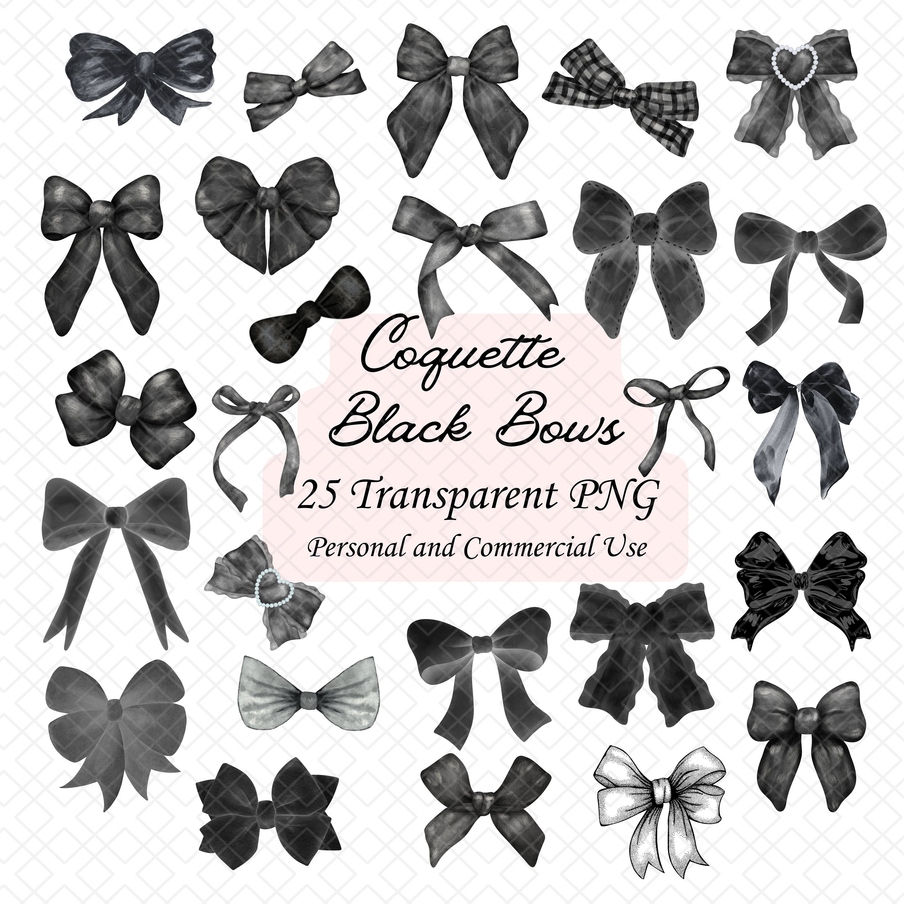 Black Ribbon Bow Png Ribbon Bow Without Background PNG & Clipart