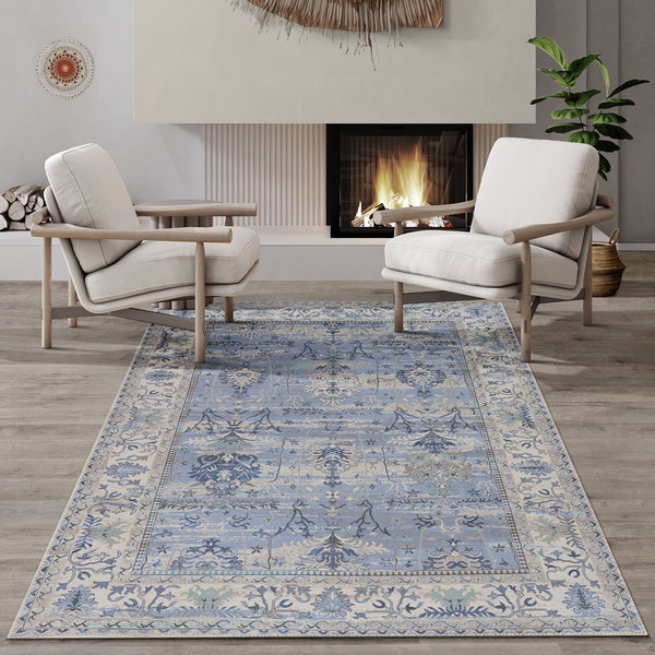 Blue Rugs - Etsy
