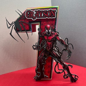 Carnage Birthday, Carnage 3D Letter/number, Venom Carnage Party ...