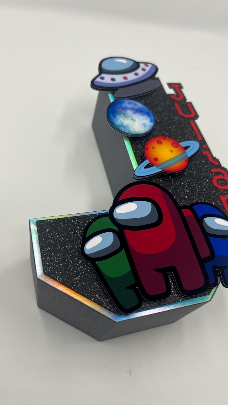 Among Us Birthday 3D Letter: Personalized Party Decoration - Etsy