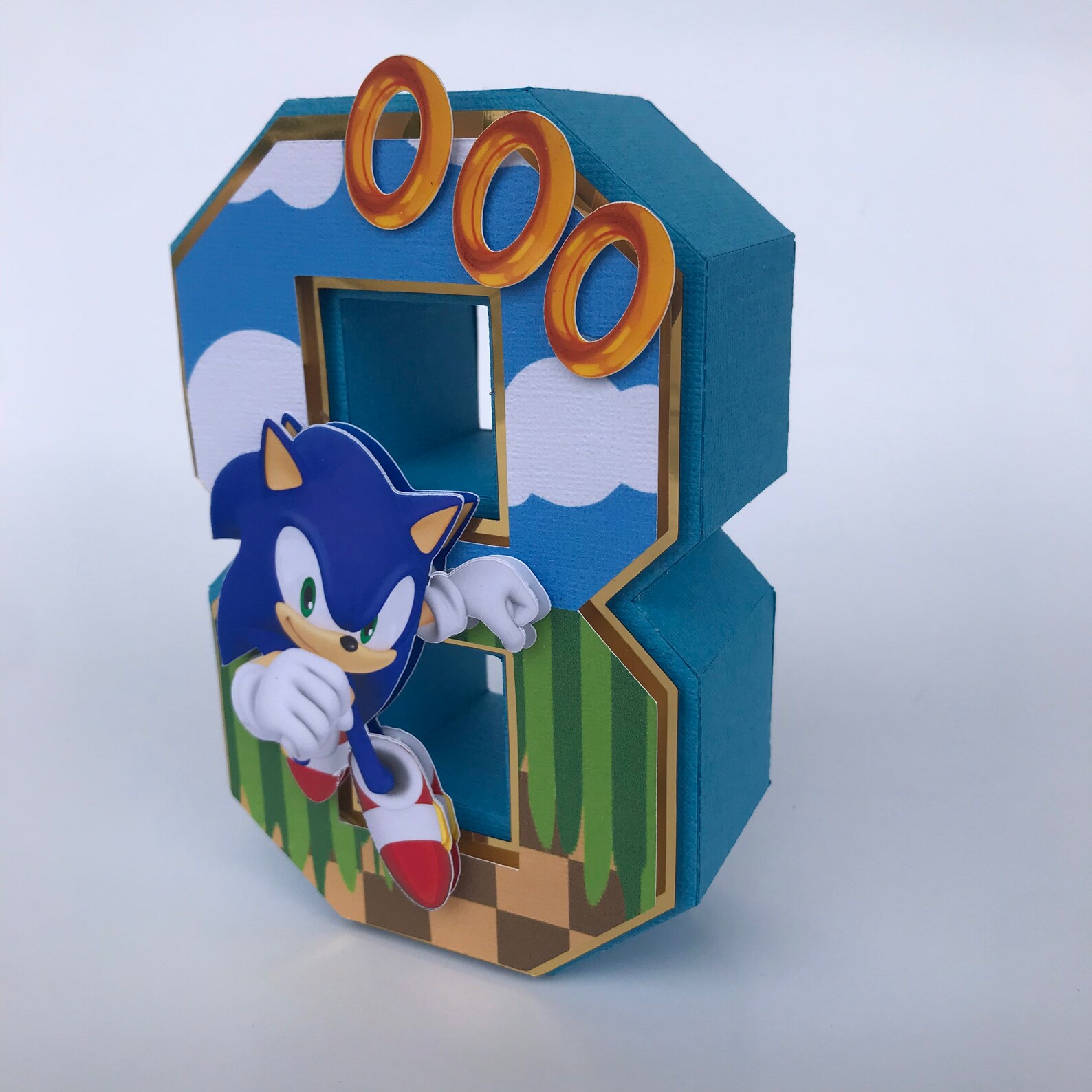 Sonic Birthday Sonic 3D Letter Sonic 3D Numbersonic Sega - Etsy