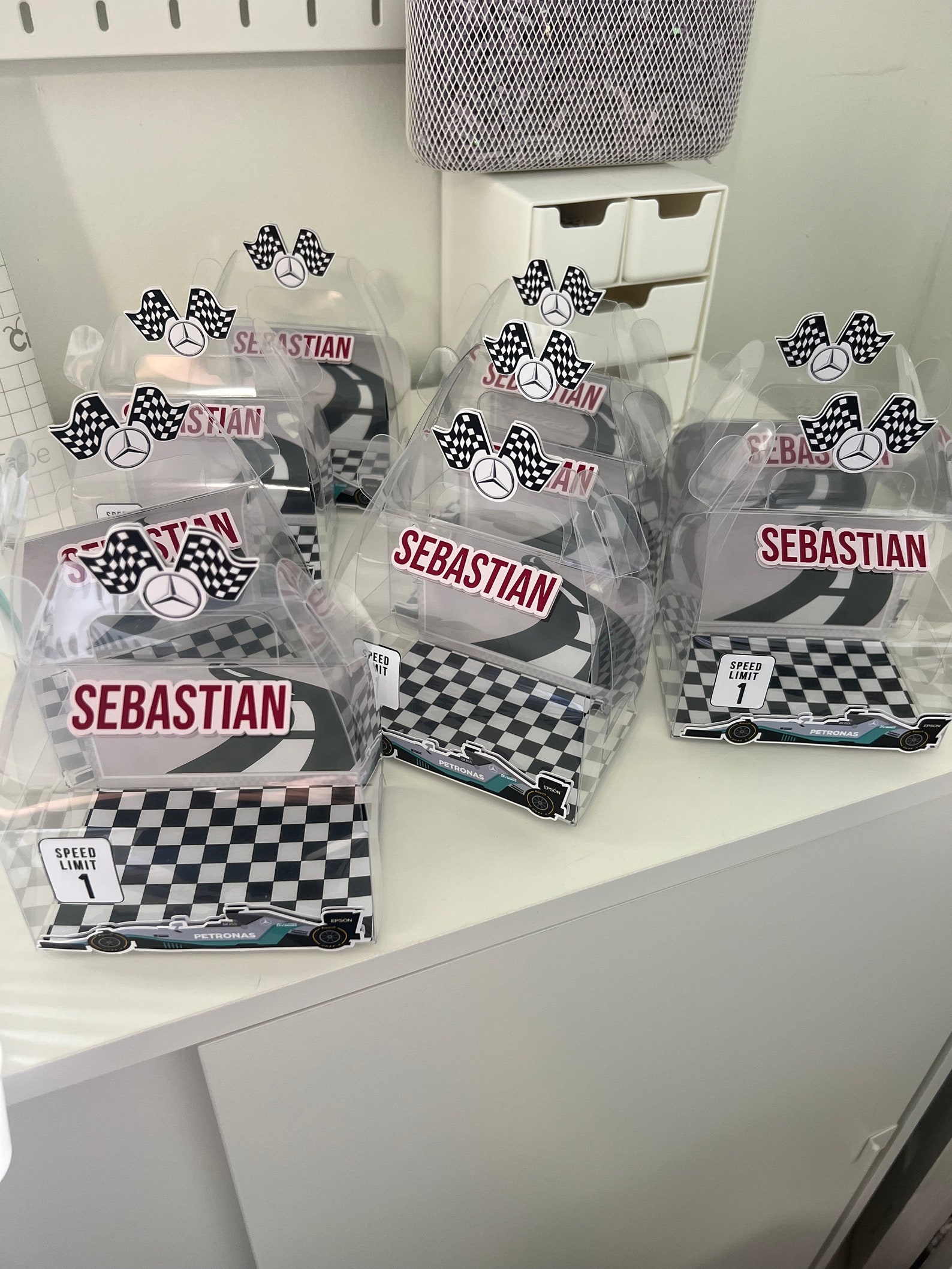Race Car Favor Boxes: Racing Birthday Party Goody Bags - Set of 6 - Etsy