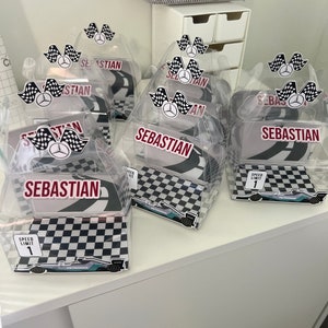 Race Car Favor Boxes: Racing Birthday Party Goody Bags - Set of 6 - Etsy