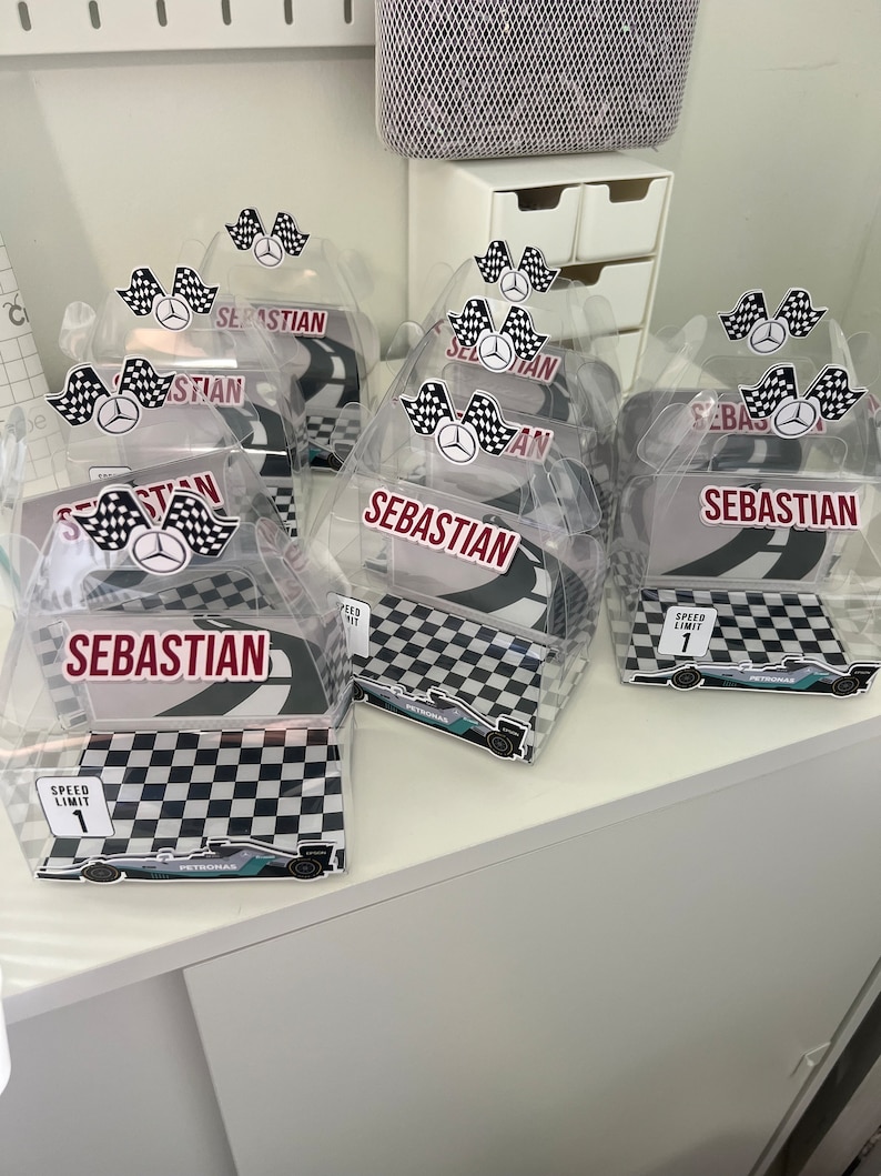 Race Car Favor Boxes: Racing Birthday Party Goody Bags - Set of 6 - Etsy