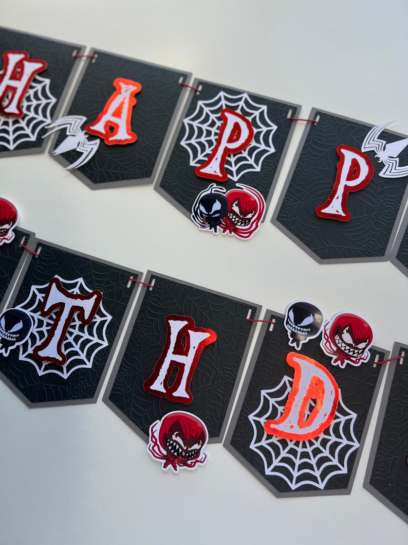 Venom Happy Birthday Banner Venom Birthday Venom and - Etsy