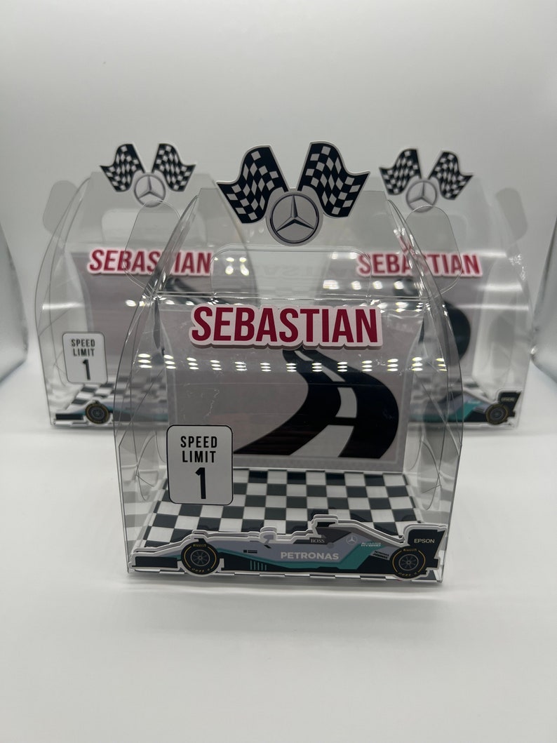 Race Car Favor Boxes: Racing Birthday Party Goody Bags - Set of 6 - Etsy