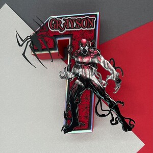 Carnage Birthday, Carnage 3D Letter/number, Venom Carnage Party ...