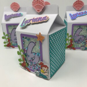 Ariel Favor Boxes, Under the Sea Party Decoration, Little Mermaid Favor ...