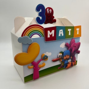 Pocoyo Favor Boxes, Pocoyo Party Decoration, Gable Favor Box , Pocoyo ...
