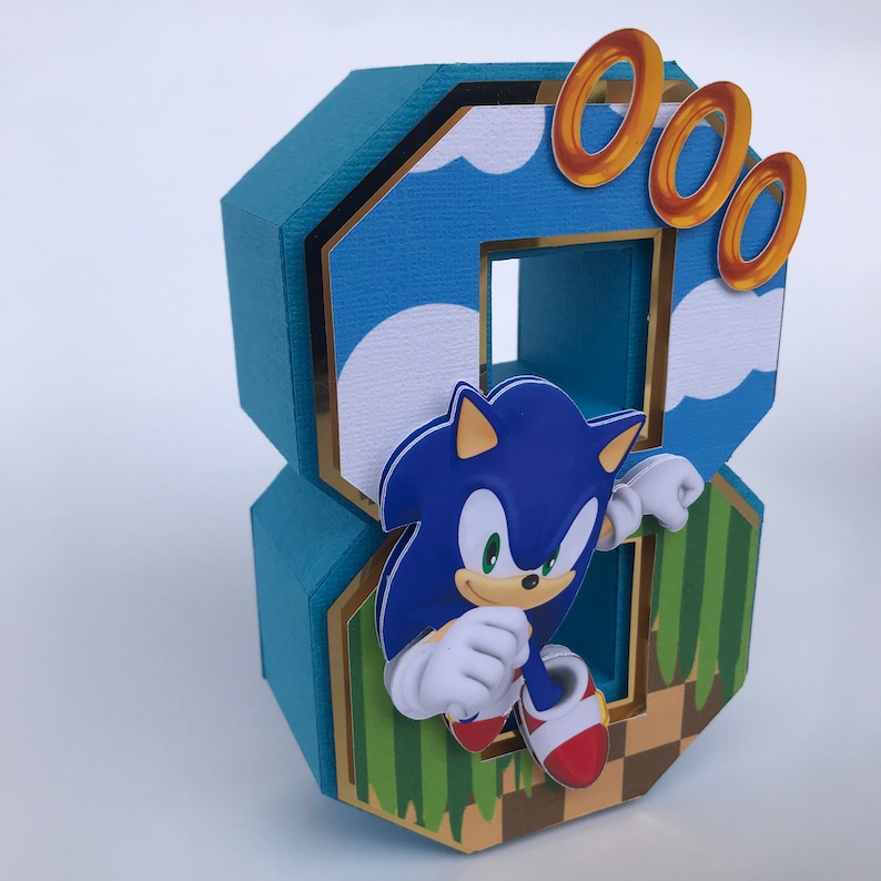 Sonic Birthday Sonic 3D Letter Sonic 3D Numbersonic Sega - Etsy