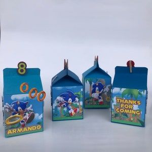 Sonic Favor Box: Party Candy Box, Sega Decorations - Etsy