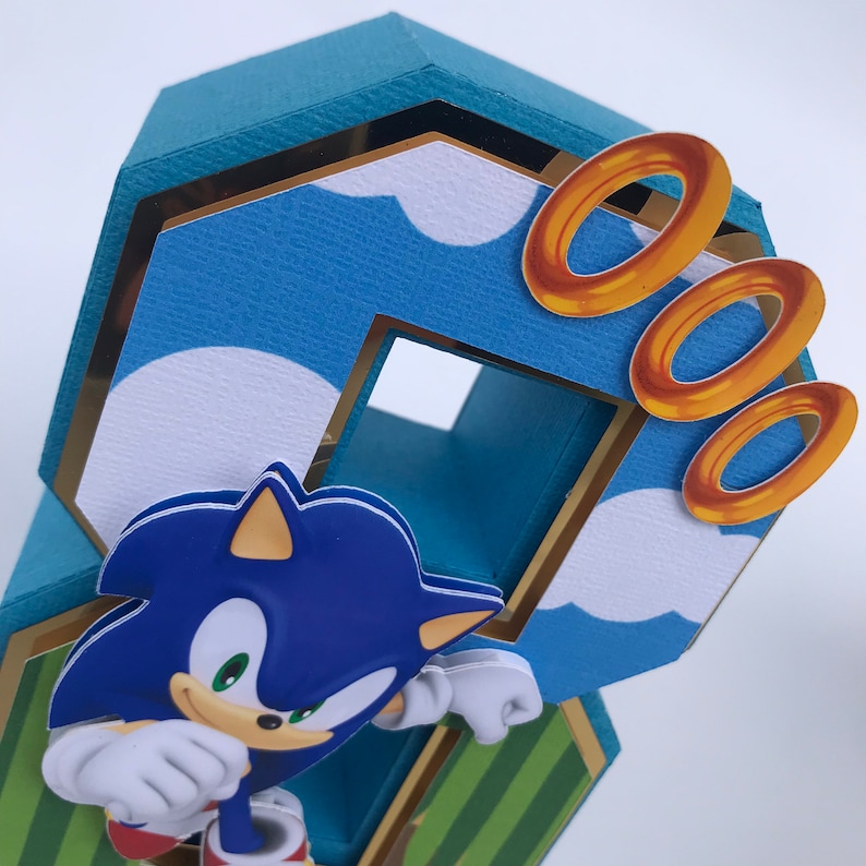 Sonic Birthday Sonic 3D Letter Sonic 3D Numbersonic Sega - Etsy