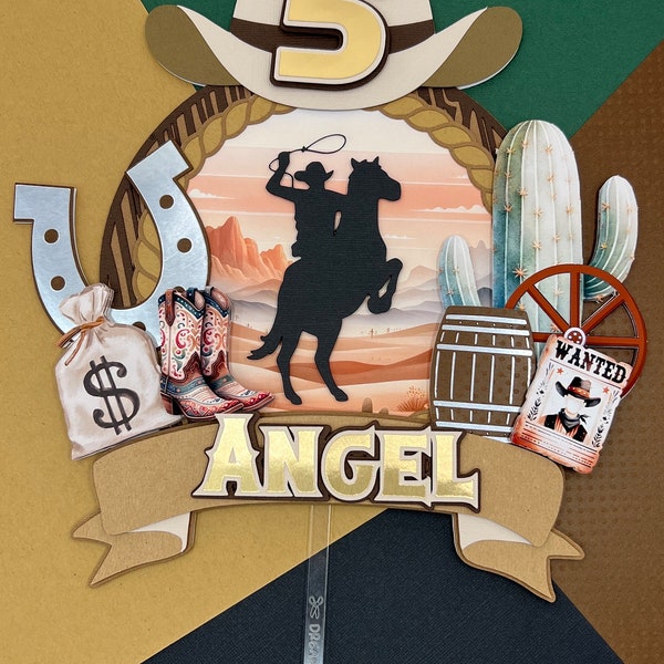 Cake topper vaquero - Etsy México