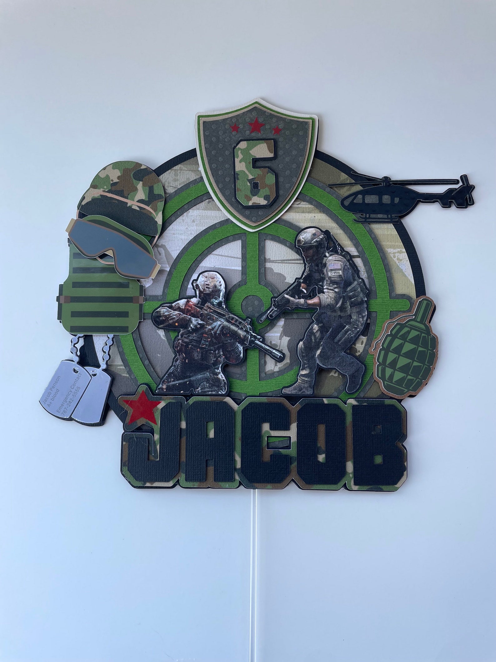 Military Cake Topper Army Cake Topper Military 3D Cake - Etsy Ireland