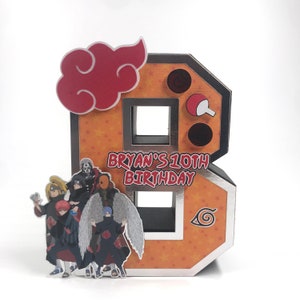 Anime 3D Letter, Anime Favor Box, Ninja Birthday, Anime Birthday Party ...