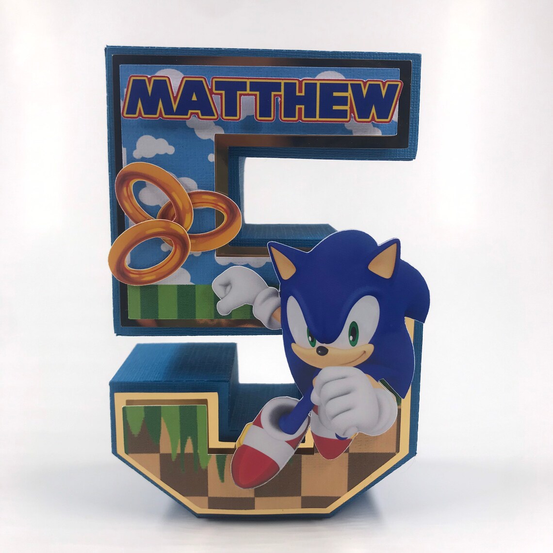 Sonic Birthday Sonic 3D Letter Sonic 3D Numbersonic Sega - Etsy