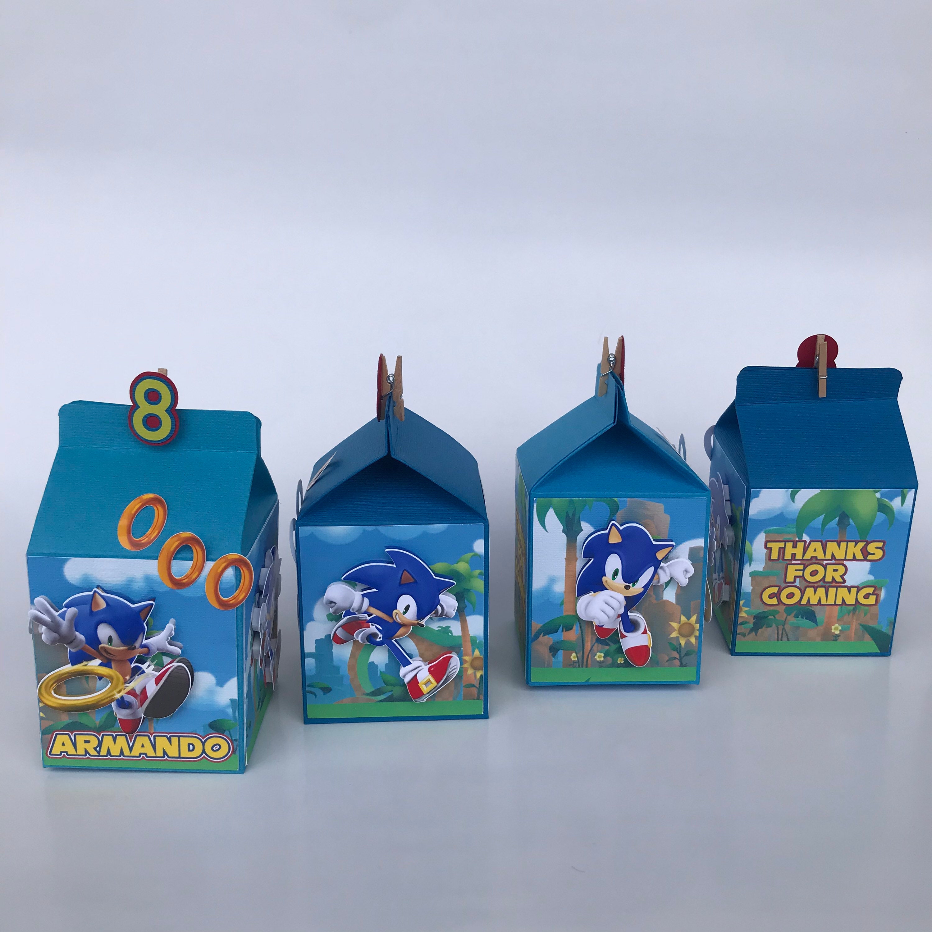 Sonic Favor Box Candy Box Sonic Party Decorations Sonic - Etsy