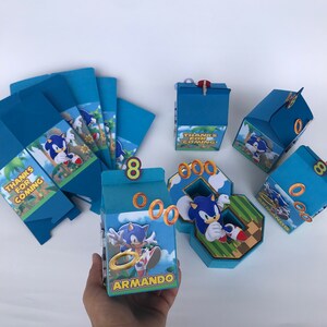 Sonic Favor Box: Party Candy Box, Sega Decorations - Etsy