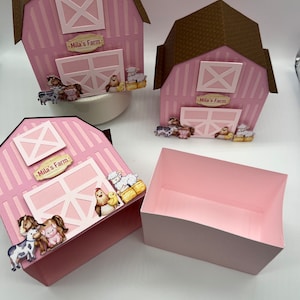 Farm Favor Boxes, Barn Candy Box, Farm Party Decorations, Cute Farm ...