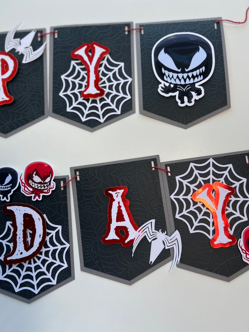 Venom Happy Birthday Banner Venom Birthday Venom and - Etsy