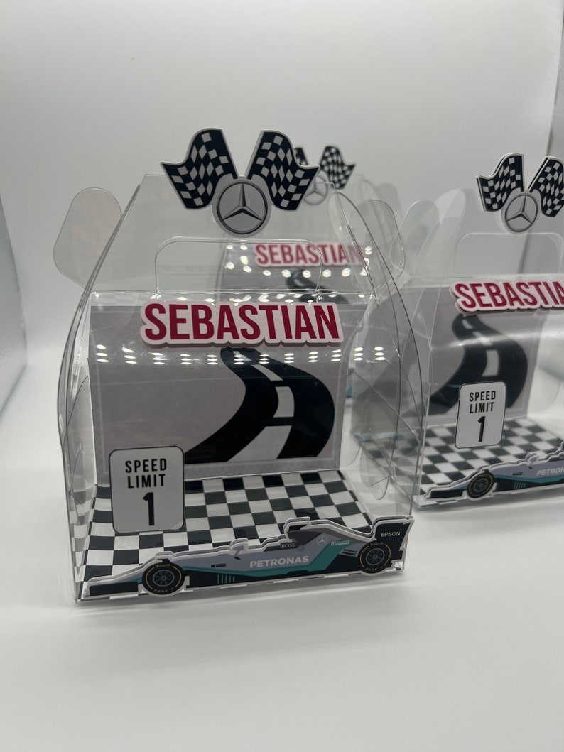 Race Car Favor Boxes: Racing Birthday Party Goody Bags - Set of 6 - Etsy
