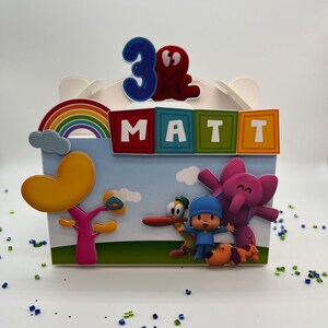 Pocoyo Favor Boxes, Pocoyo Party Decoration, Gable Favor Box , Pocoyo ...