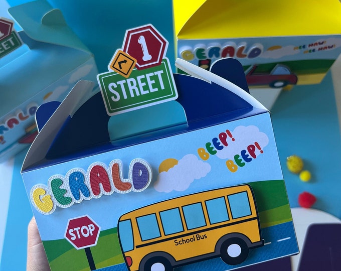 Transportation Favor Boxes: Cars, Vehicles Party Decoration - Etsy
