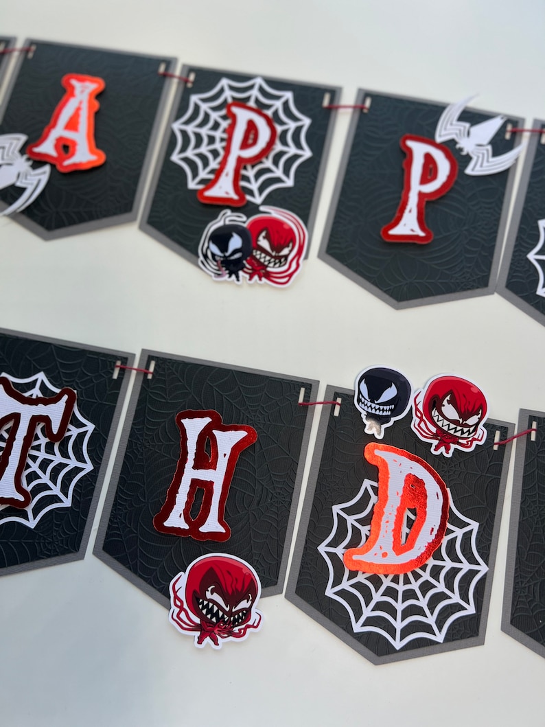 Venom Happy Birthday Banner Venom Birthday Venom and - Etsy