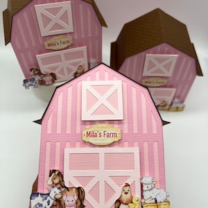 Farm Favor Boxes, Barn Candy Box, Farm Party Decorations, Cute Farm ...