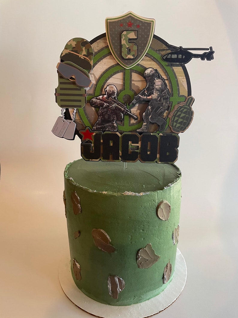 Military Cake Topper Army Cake Topper Military 3D Cake | Etsy UK