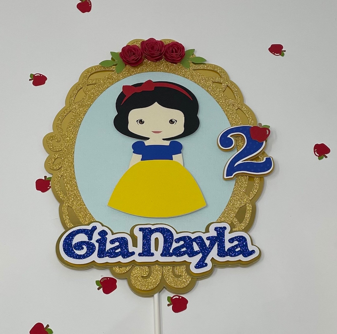 Snow White Cake Topper, Snow White Party Decorations, Princess Birthday ...