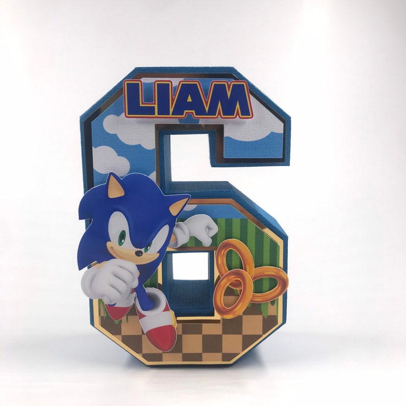 Sonic Birthday Sonic 3D Letter Sonic 3D Numbersonic Sega - Etsy
