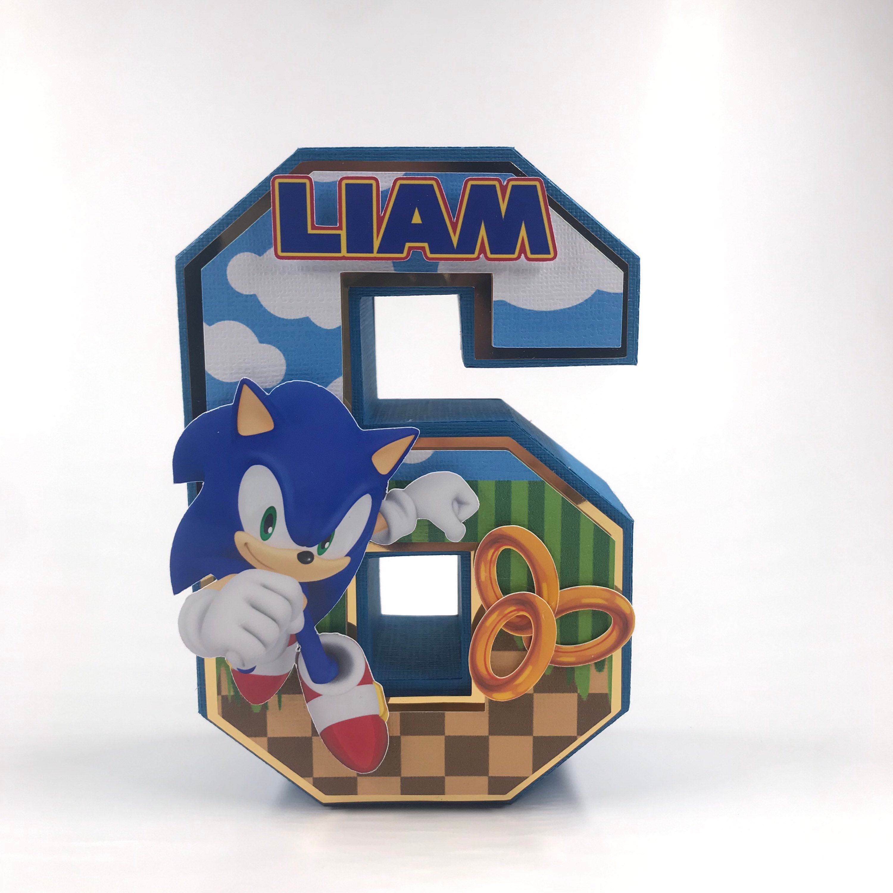 Sonic Birthday Sonic 3D Letter Sonic 3D Numbersonic Sega - Etsy