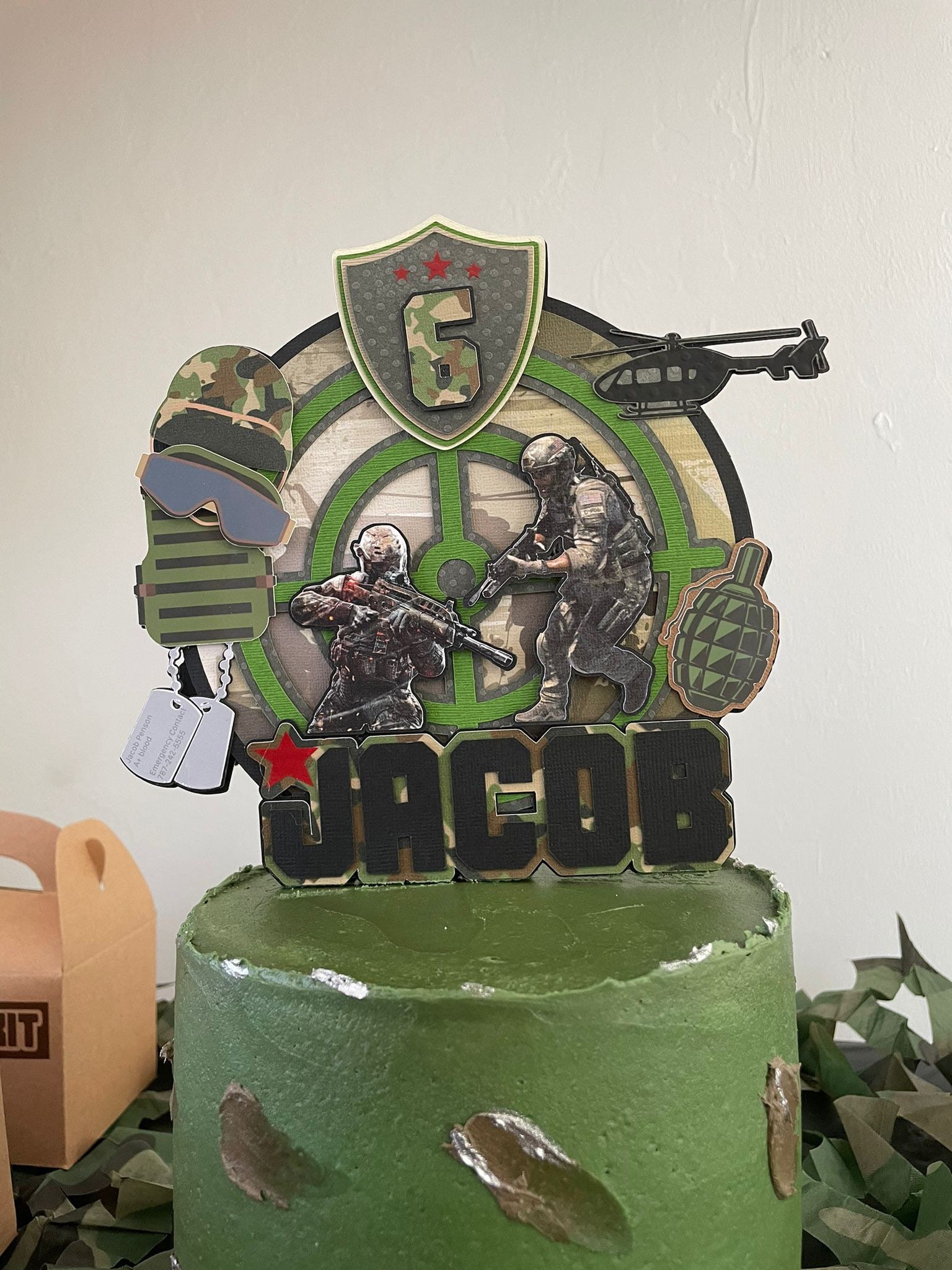 Military Cake Topper Army Cake Topper Military 3D Cake | Etsy UK