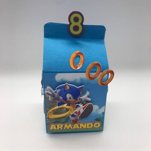 Sonic Favor Box: Party Candy Box, Sega Decorations - Etsy