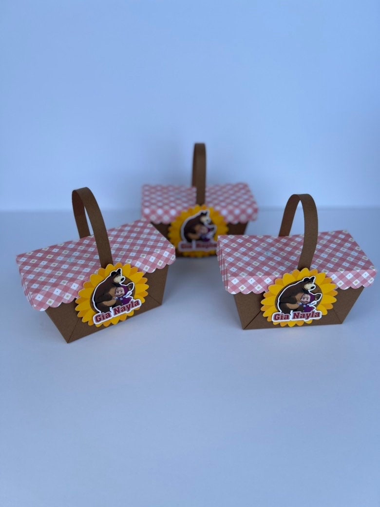 Masha and the Bear Masha Birthday Party Masha Favor Boxes - Etsy Australia