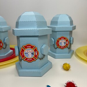 Fire Pump Candy Boxes, Firefighter Birthday Party, Water Pump Favor ...