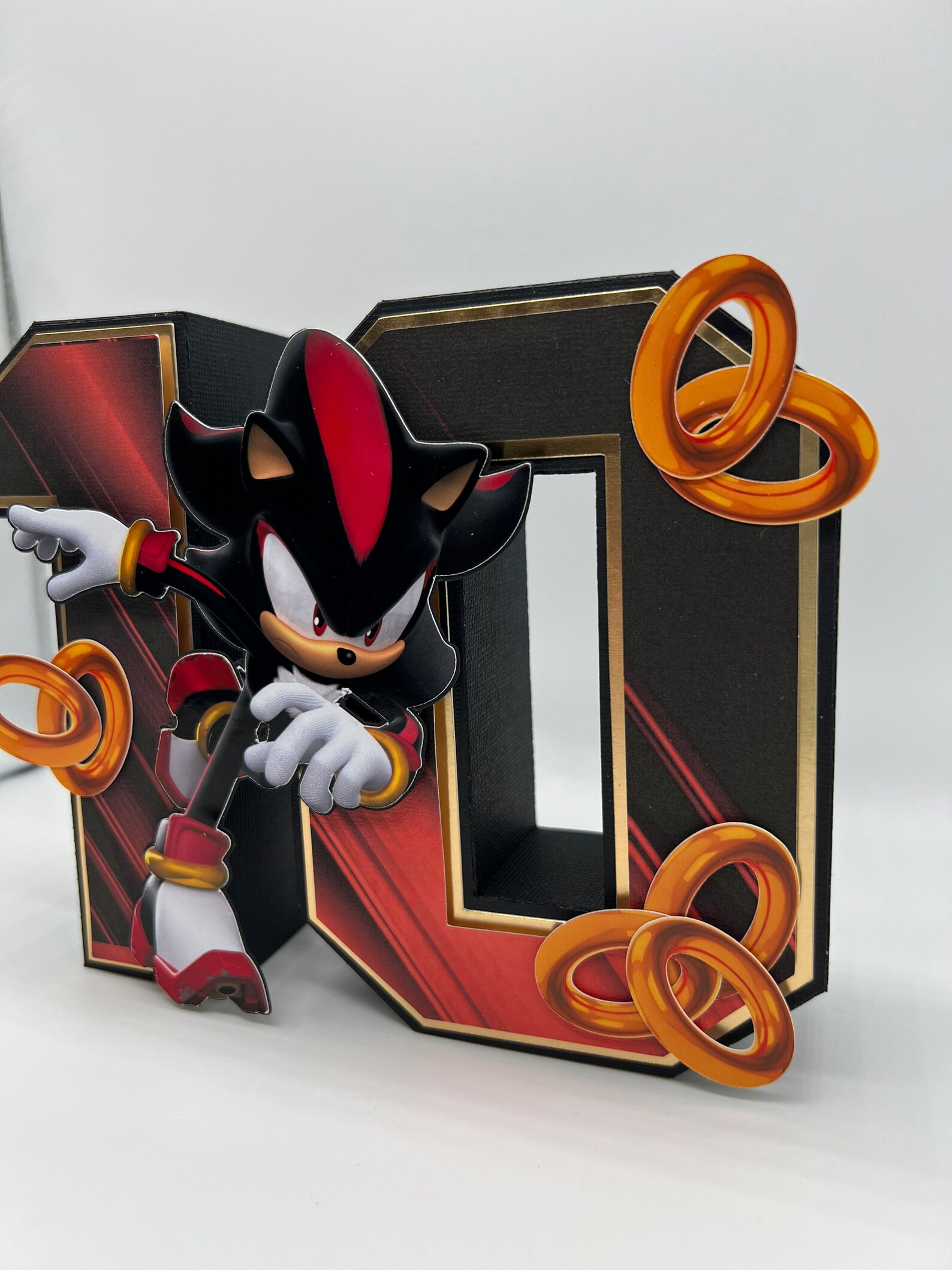Shadow the Hedgehog Birthday Sonic 3D Letter Sonic 3D - Etsy UK