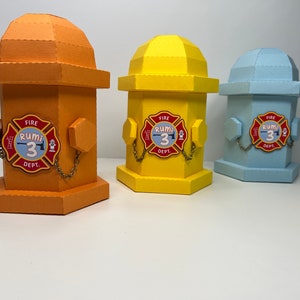 Fire Pump Candy Boxes, Firefighter Birthday Party, Water Pump Favor ...