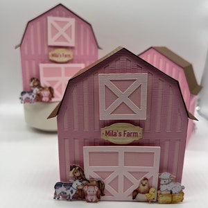Farm Favor Boxes, Barn Candy Box, Farm Party Decorations, Cute Farm ...
