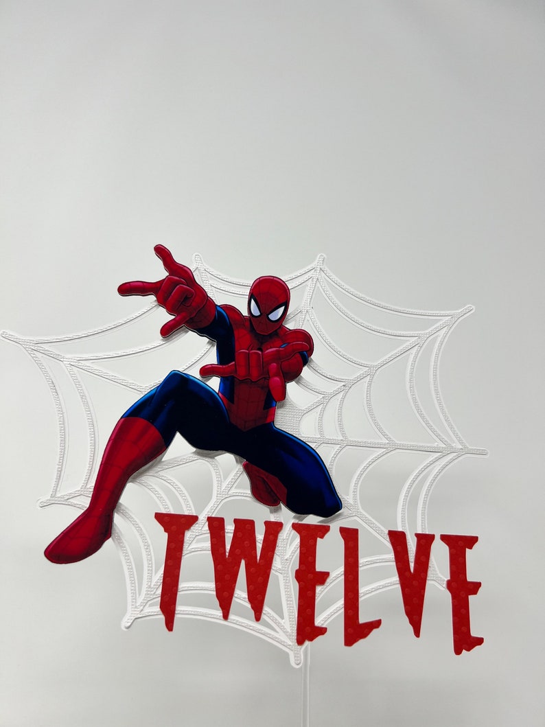 Spiderman Cake Topper Spider Birthday Spiderman Theme - Etsy
