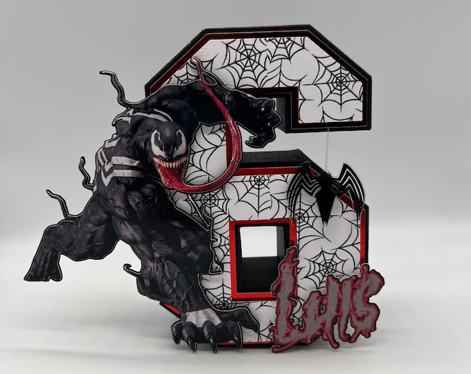 Handcrafted "venom" or ANY Themed Birthday Candles- Decorated to Your ...